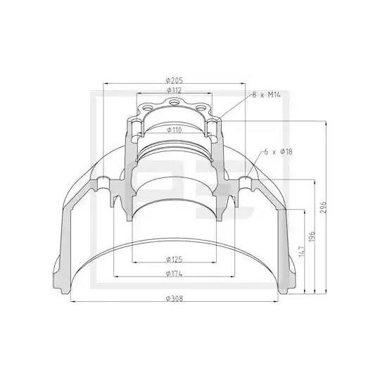 6743561302 - Brake drum OE number by MERCEDES-BENZ | Spareto
